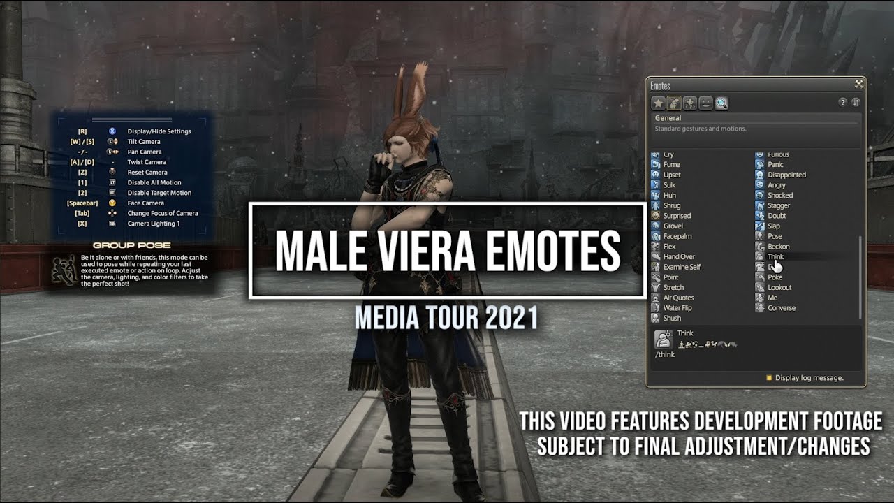 FFXIV: Viera Male Emotes - Media Tour 2021 - Final Fantasy 14 videos